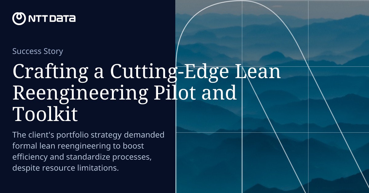 Crafting a Cutting-Edge Lean Reengineering Pilot and Toolkit